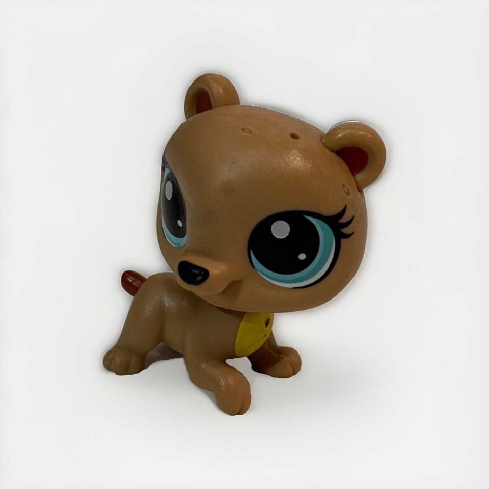 Littlest Pet Shop Odessa Orso Tan Brown Mommy Bear #327 Blue Dot Eyes ...