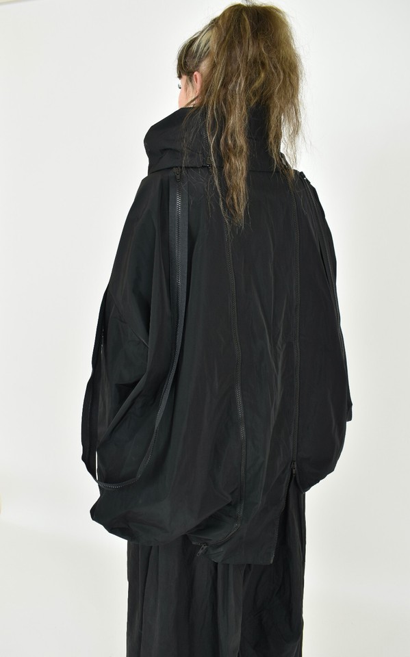 "CREARE 'FAZZ' BLACK STRUCTURED DROP BACK ZIPPER JACKET "ONE SIZE ...