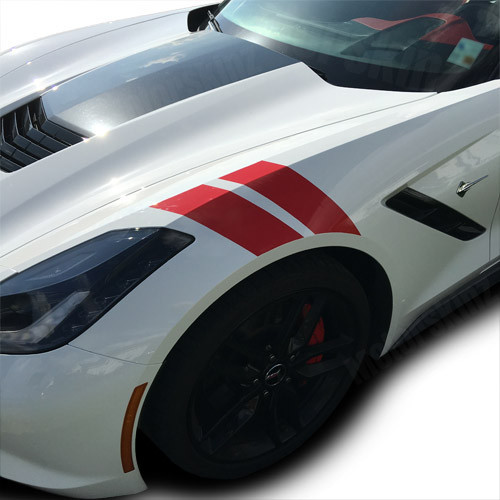 Fender Racing Hash Stripes Vinyl Decal Overlay for 2014-2019 Chevy ...