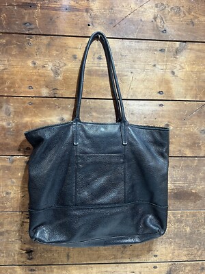 Halogen Women’s Black Leather Large Tote Bag | eBay