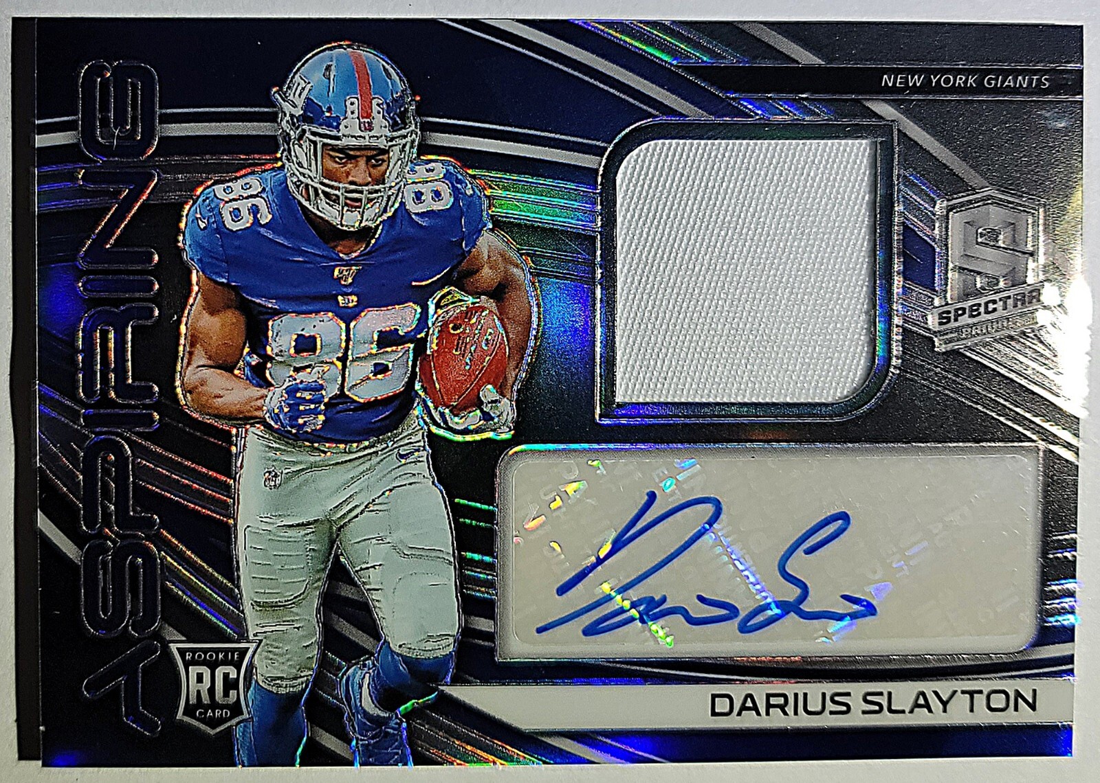 2019 Spectra Darius Slayton 66/199 RPA Auto Aspiring Prizm Player Worn ...
