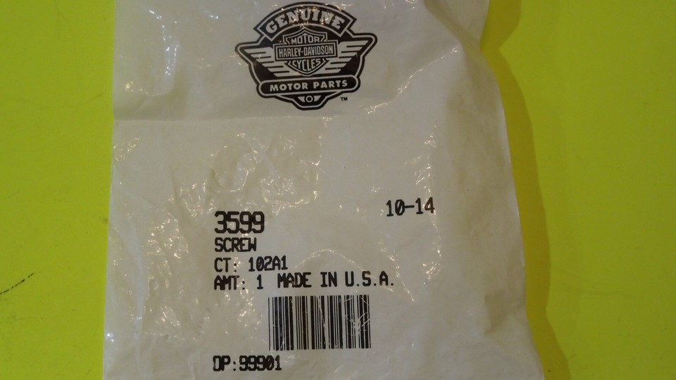 1 NOS OEM Harley Davidson 1/2"-13 x 1-1/8" Hex Socket Hd Grade 8 Screw ...