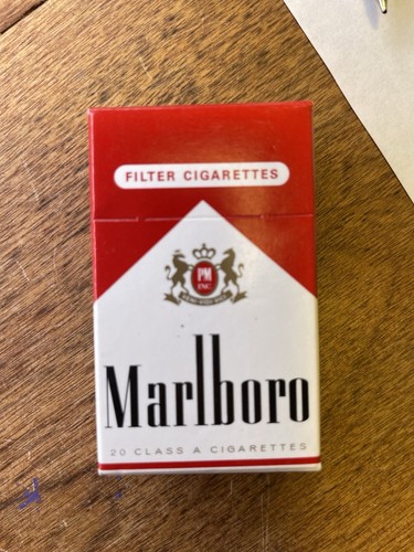 Vtg 90s Miniature Marlboro Red Cigarette Pack Flip Top Box Matches ...
