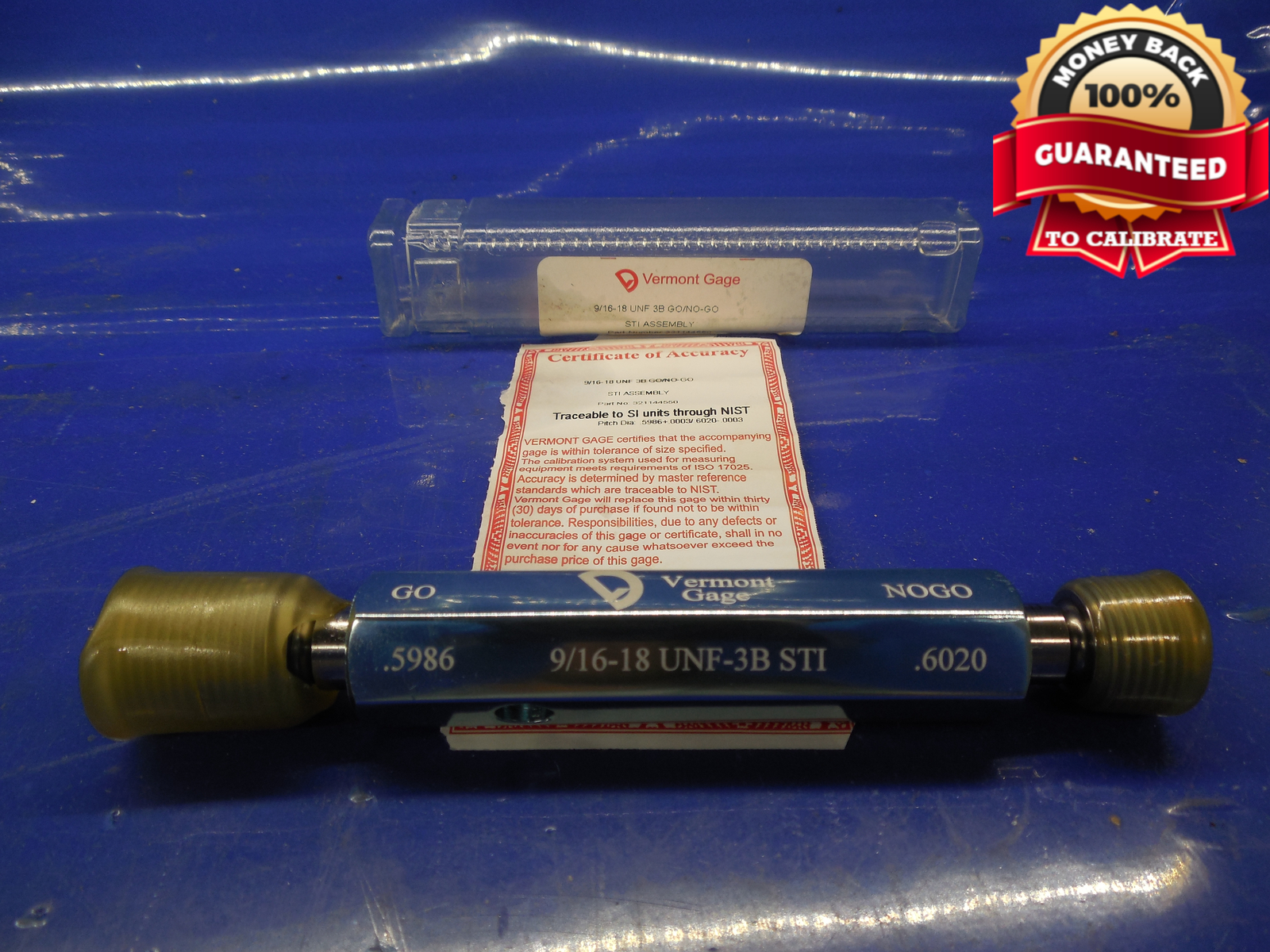 NEW 9/16 18 UNF 3B STI HELICOIL THREAD PLUG GAGE .5625 GO NO GO PDS ...