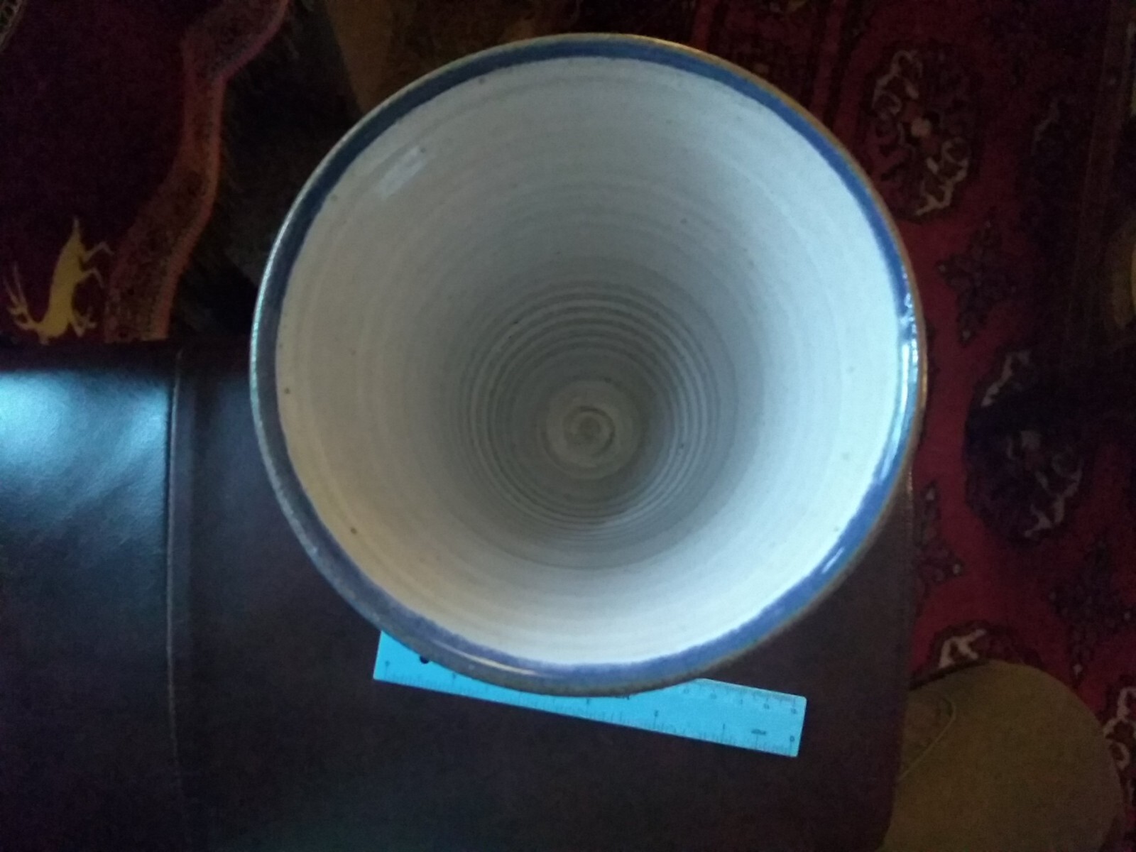 MIKE FOSTER GYPSY POTTERY, CORNWALL. STONEWARE WINE GOBLET. 8.25" TALL ...