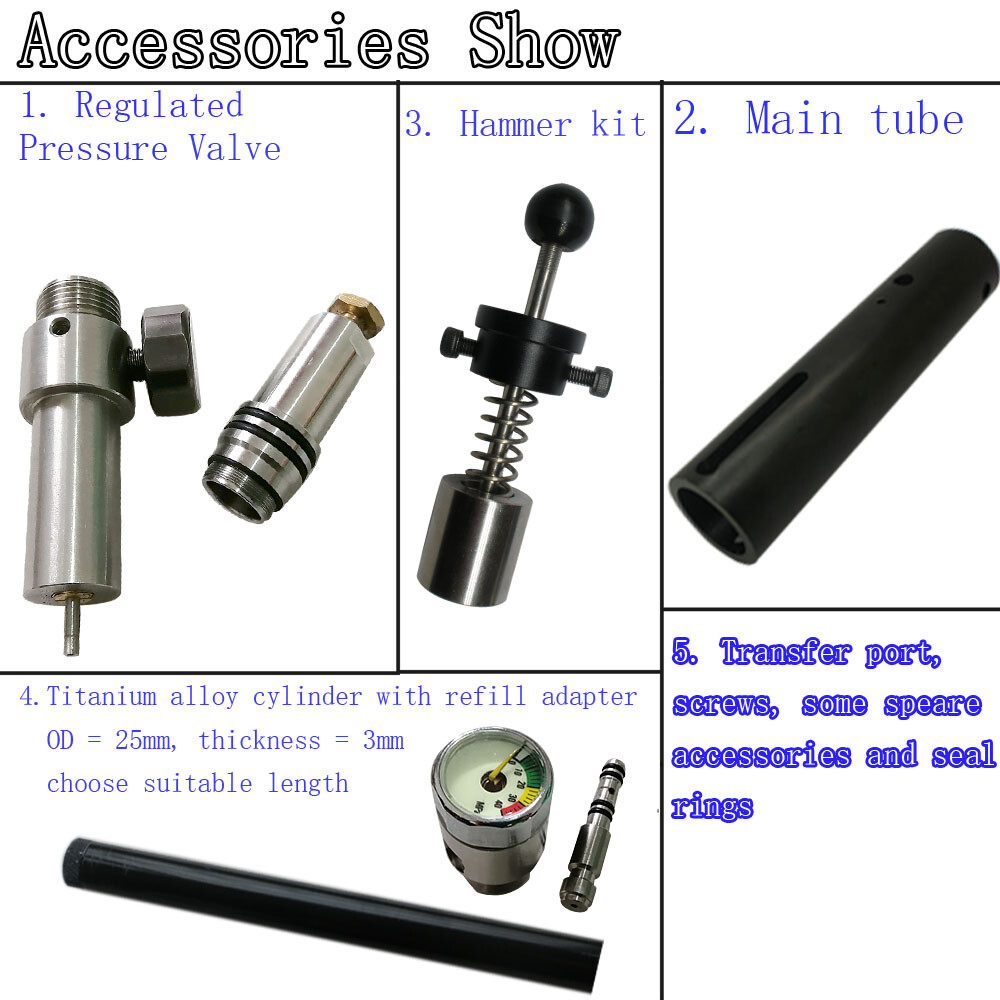 New 12g CO2 Pump to PCP Adjustable Pressure Conversion KIT for Crosman ...