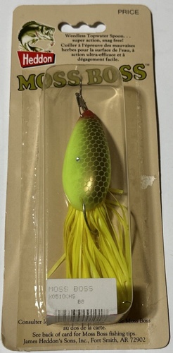 Vintage Heddon Moss Boss 1/4oz Chartreuse Scale | eBay
