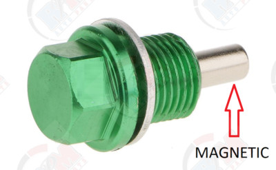 Hard Anodized Aluminum MAGNETIC Green Oil Drain Plug ADP541GRN for ...