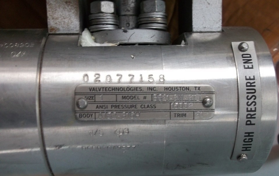 VALVE TECH 1” 1500 STEEL SOCKET WELD BALL VALVE W/ EL-O-MATIC PNEUMATIC ...