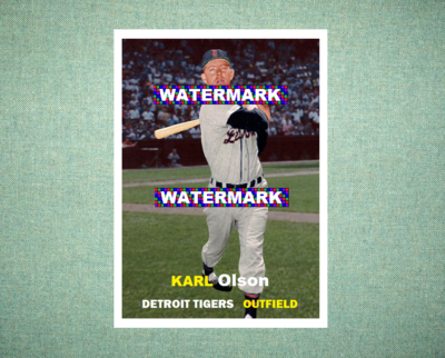 Karl Olson Detroit Tigers 1957 Style Custom Baseball Art Card | eBay