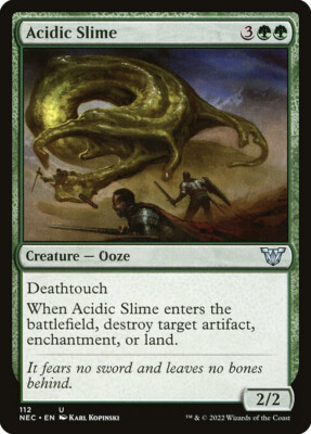 NM Acidic Slime, MTG, Neon Dynasty Commander, Magic the Gathering, 112 ...