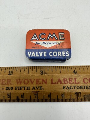 Vintage Automotive ACME Brand Valve Cores Tin 1950s Advertising | eBay