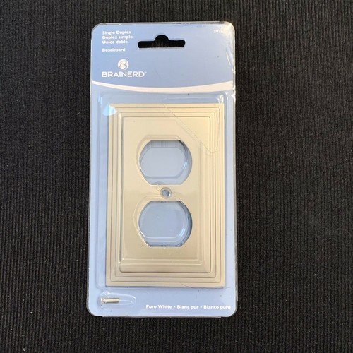 Brainerd Silver Duplex Outlet Wall Plate Cover Beadboard NEW 297656 | eBay