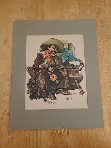 1981 Norman Rockwell Dreams Of Long Ago Cowboy Picture | eBay