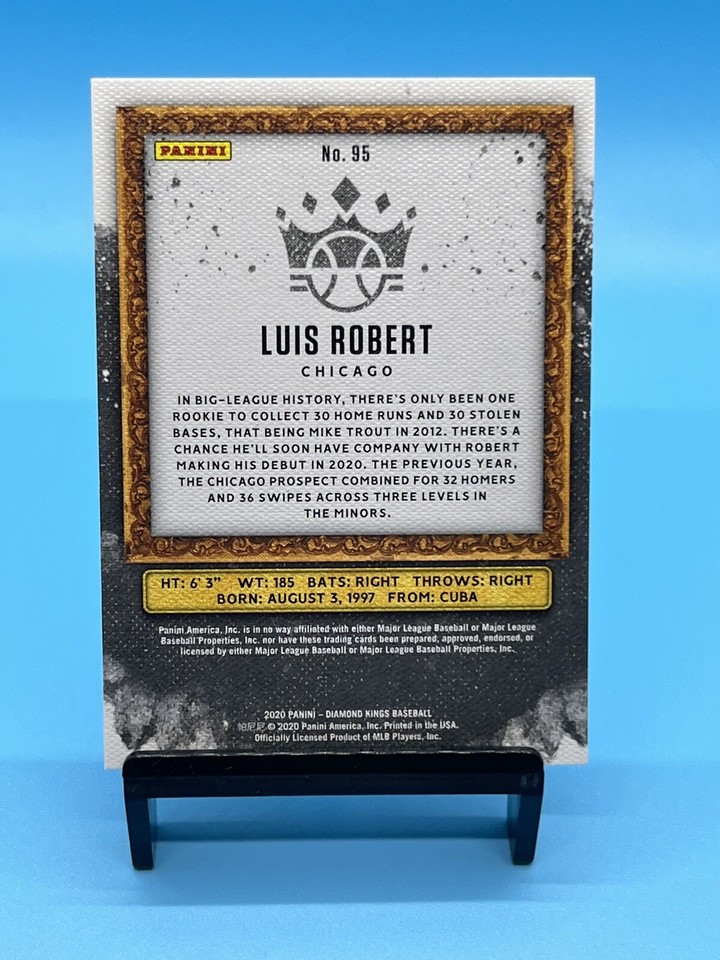 2020 Diamond Kings Luis Robert Rookie Card RC #95 White Sox! | eBay