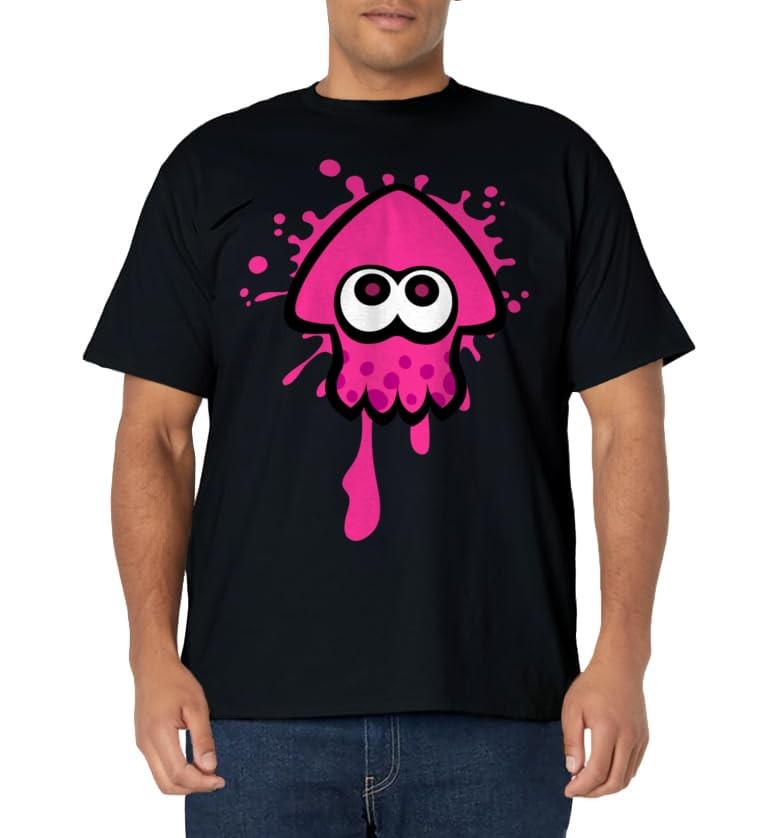 Nintendo Splatoon Inkling Squid Pink Graphic Splat T-Shirt | eBay