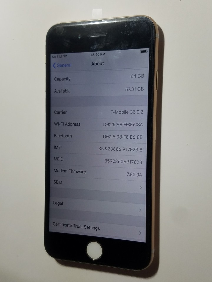 T-Mobile MetroPCS Apple iPhone 6 16GB Basic Wifi Smartphone Cell Phone ...