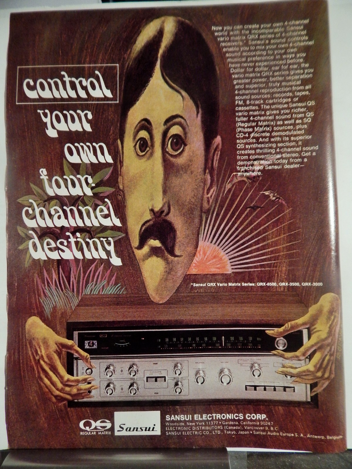 CRONUS DESK CLOCK/ SANSUI AUDIOPHILE RECEIVER 1973 ORIGINAL VTG ...