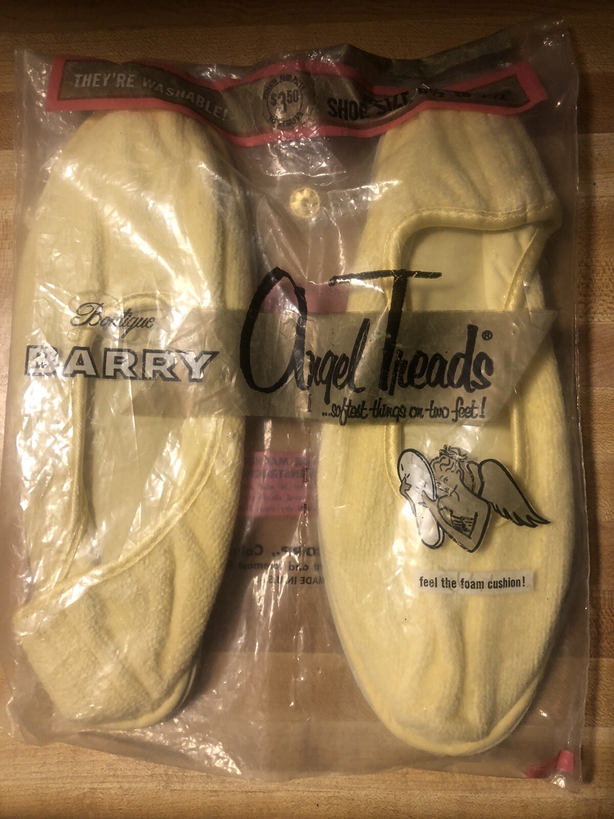 NOS Vtg BARRY ANGEL TREADS Women’s SLIPPERS USA Sz 6/12 - 7 1/2 ...