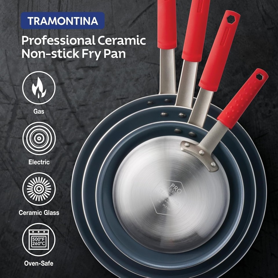 Tramontina Professional 10-Inch Ceramic Nonstick Frying Pan, Heavy ...