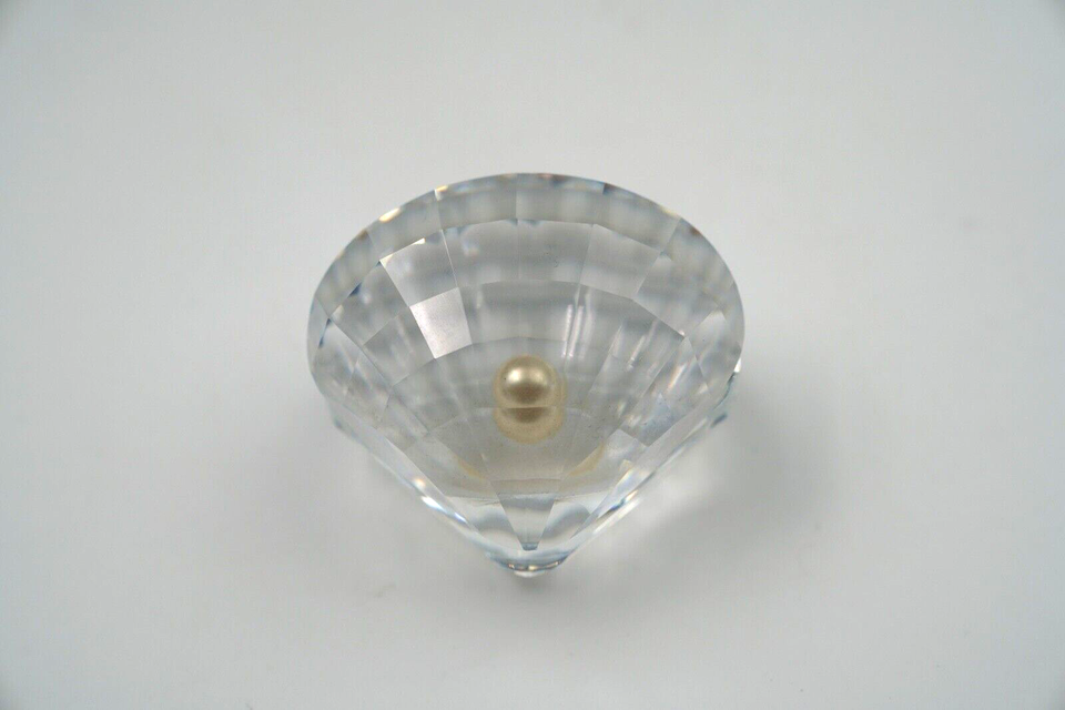 Fine Swarovski Crystal CLAM SHELL OYSTER W/ Pearl Paperweight ...