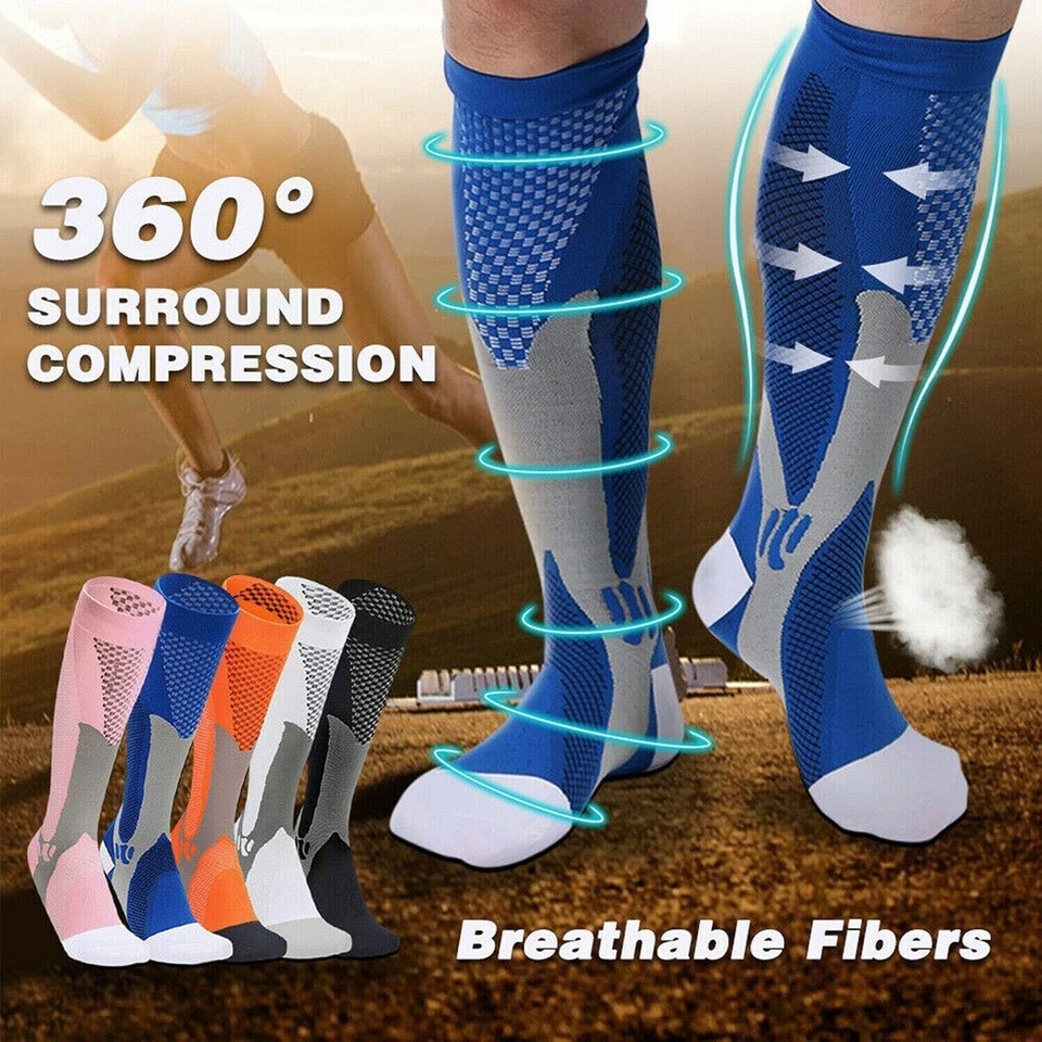 Unisex Medical Compression Socks Varicose Veins Calf Leg Support ...