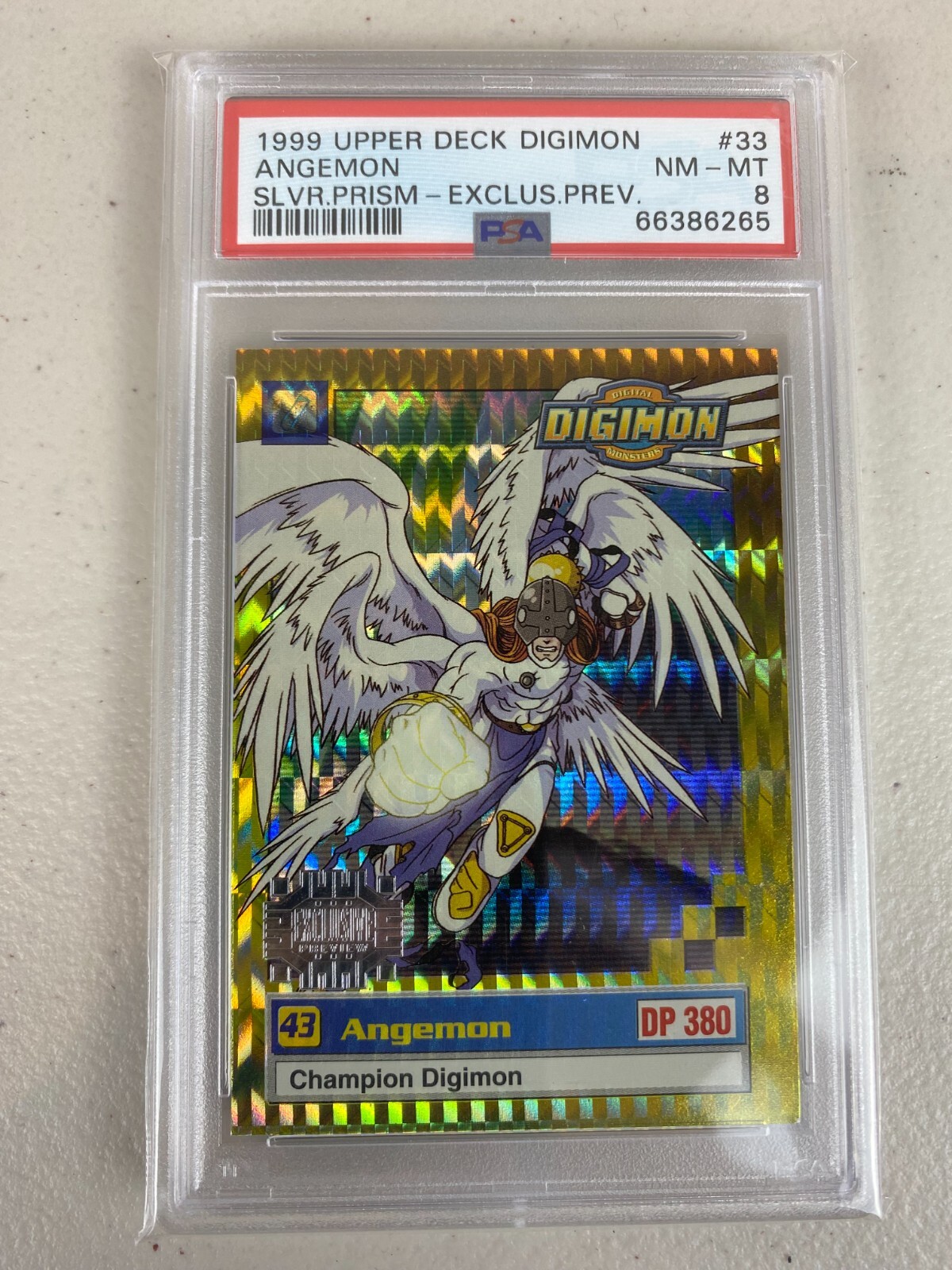 1999 Digimon Angemon #33 Exclusive Preview Card Silver Prism Card Nm-Mt ...
