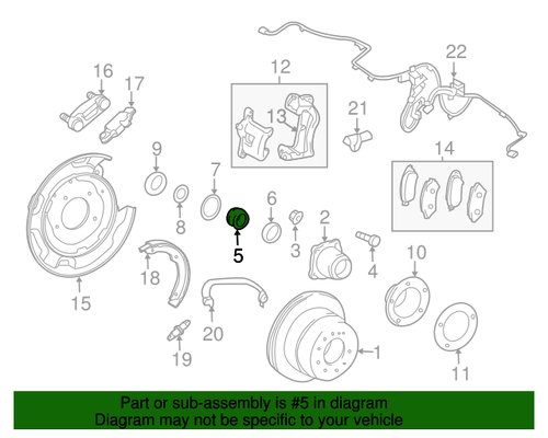 GENUINE TOYOTA TUNDRA LAND CRUISER LX570 WHEEL HUB BEARING RETAINER ...