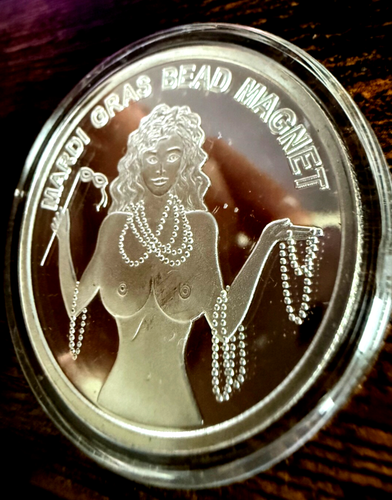 Spicy Silver - Mardi Gras Bead Magnet - Silver Coin - 1 Troy oz .999 ...