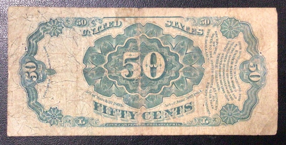 1863 US FRACTIONAL PAPER MONEY - 50 CENTS NOTE! | eBay