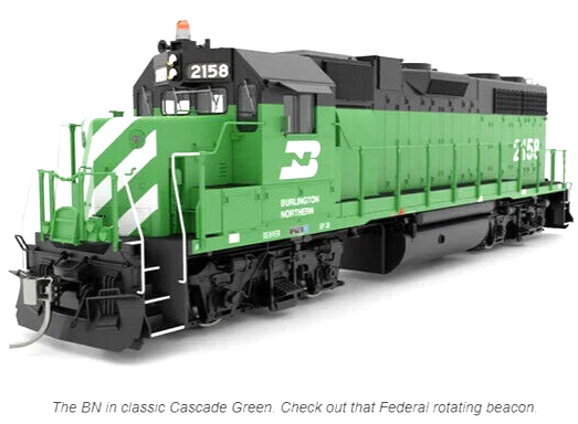 Rapido ~ HO Scale ~ Burlington Northern BN #2185 ~ EMD GP38 ~ Sound ...