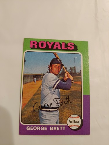 1975 Topps George Brett rookie baseball card RC Kansas City Royals #228 ...