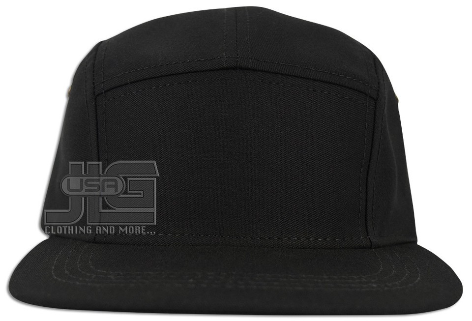 5 Panel Solid Camo Strap-back Adjustable Leather Strap Cap Hat JLGUSA ...