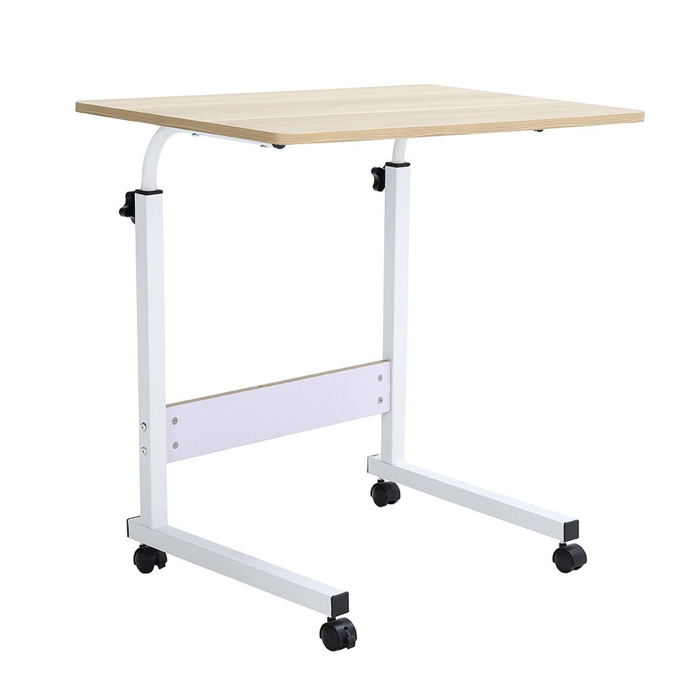Mobile Computer Desk Laptop Table Height Adjustable Small Workstation ...