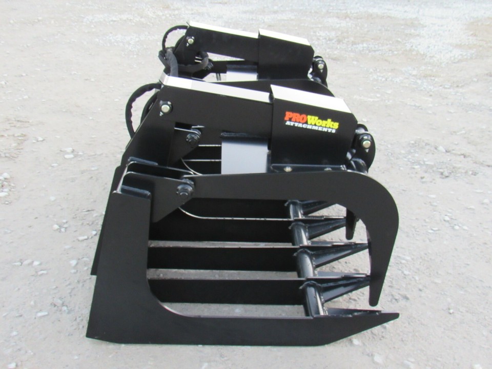 72" Heavy Duty Root Rake Grapple Bucket Attachment Fits Skid Steer ...