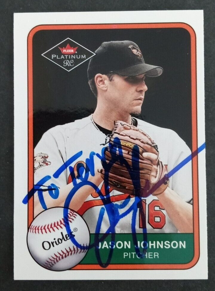 2001 Fleer (Platinum) SIGNED: Jason Johnson, ORIOLES #358 | eBay