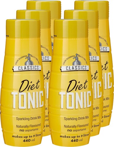 SodaStream Classics Diet Tonic Syrup, Pack of 6 Naturally Flavoured ...