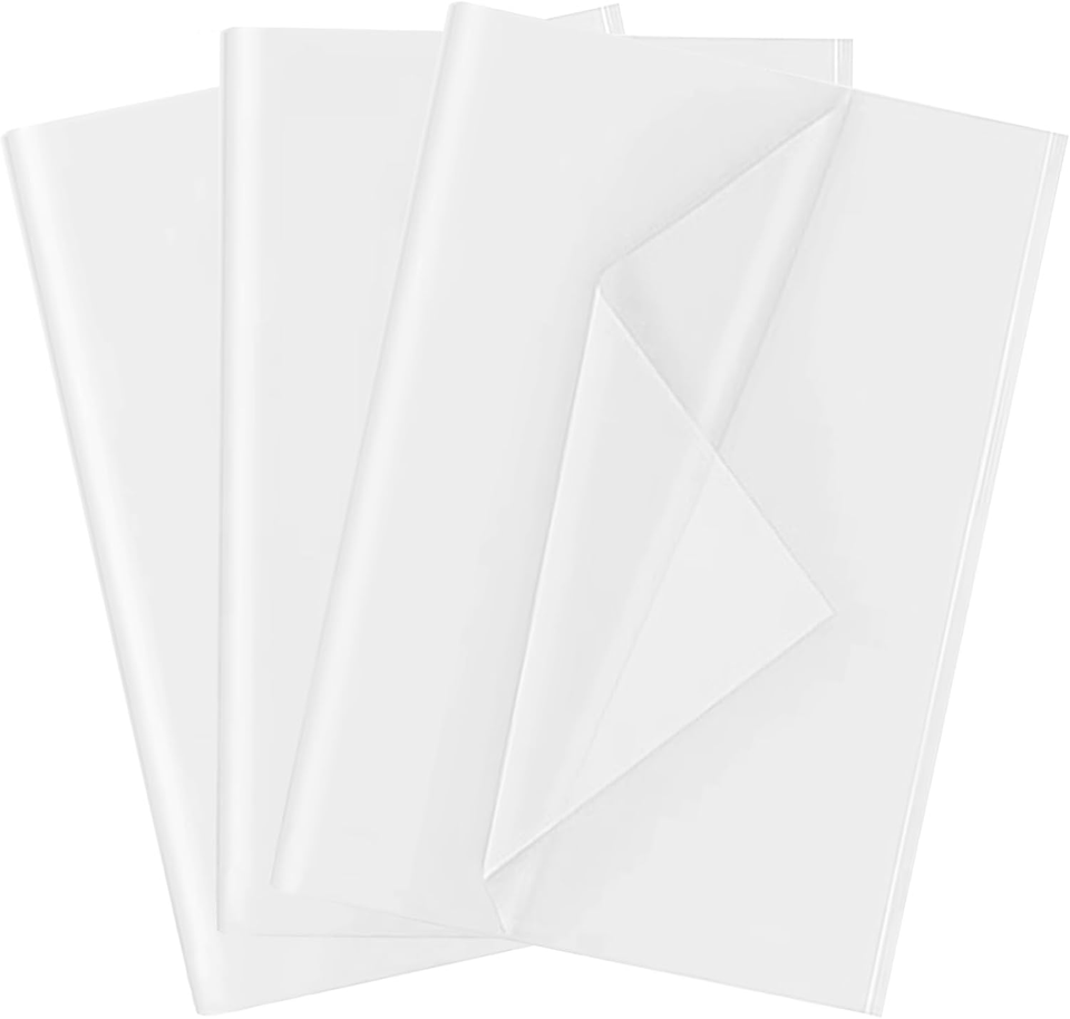 White Tissue Paper for Gift Bags, 105 Sheets Wrapping Craft Papers Bulk ...