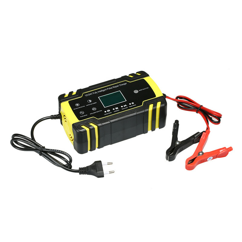 Car LCD Digital Display Battery Charger Power Pulse Repair Chargers ...