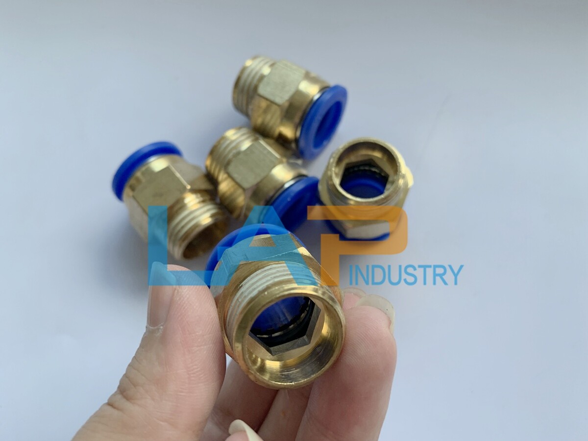 5Pcs 16mm Tube to 1/2 BSP Thread Push in Quick Connect Coupler Fittings ...