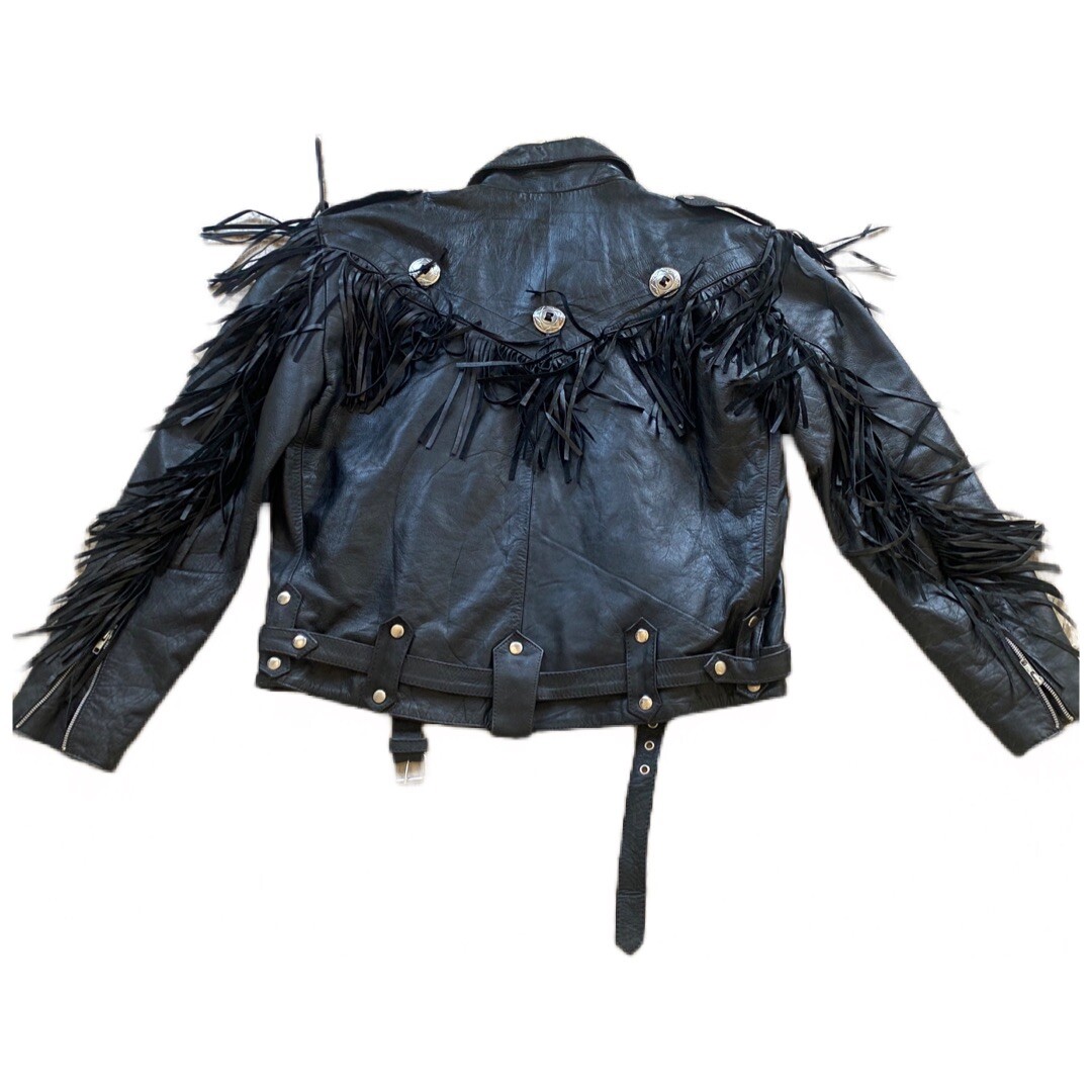 80s VINTAGE FIRST GENUINE LEATHER JACKET, FRINGE JACKET⭐️ | eBay