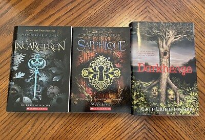 Lot of 3 CATHERINE FISHER HC/PB Books: Incarceron, Sapphique, Darkhenge ...