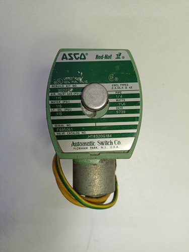 ASCO RED HAT HT8320G184 1/4'' 3-WAY SOLENOID VALVE - for sale online ...