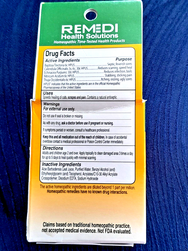 Remedi Health Solutions ANTI-SEPTIC Cuts & Scrapes Gel Natural ...