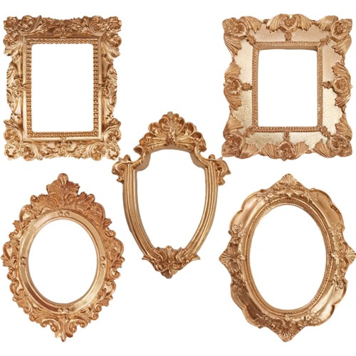 5 Pcs Résine Synthétique Petit Cadre Mini Cadres En Vrac | eBay