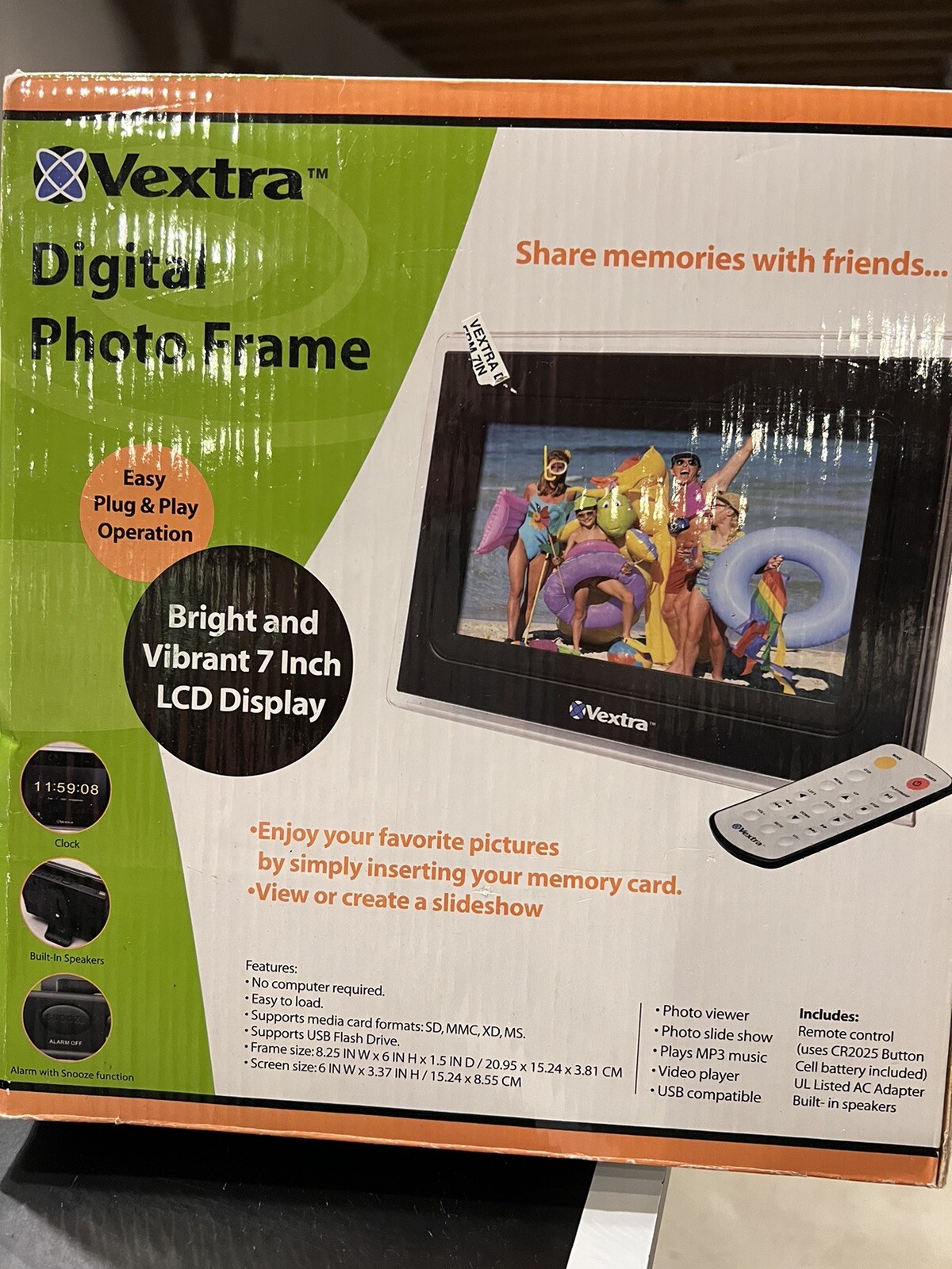 7%22+VEXTRA+DP-72+Digital+Photo+Frame+w%2F+Remote+Clock+%26+Speakers+ ...