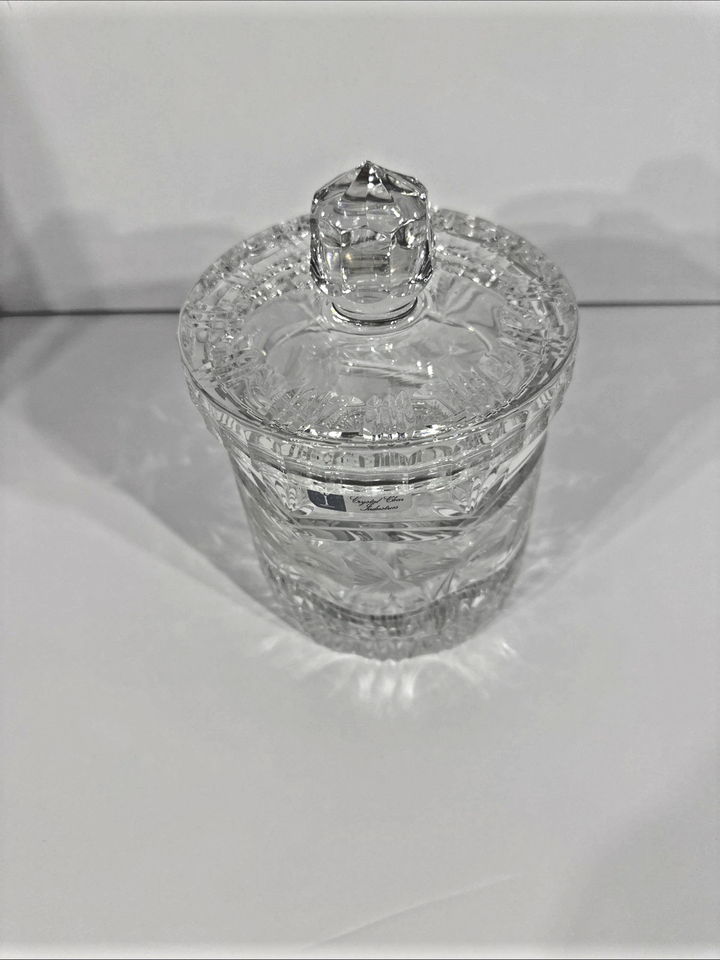 Crystal Clear Industries 24% Lead Crystal Biscuit Jar Canister | eBay