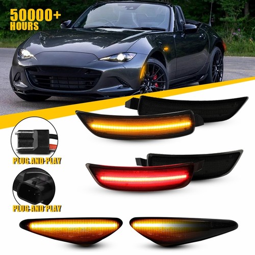 6X Red Amber Smoke LED Marker Side Bumper Fender Lamp For Mazda Miata ...