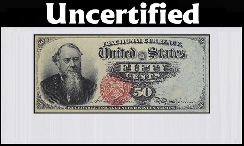 50 Cents Fourth Issue Fractional Currency Fr.1376 Uncertified XF ...