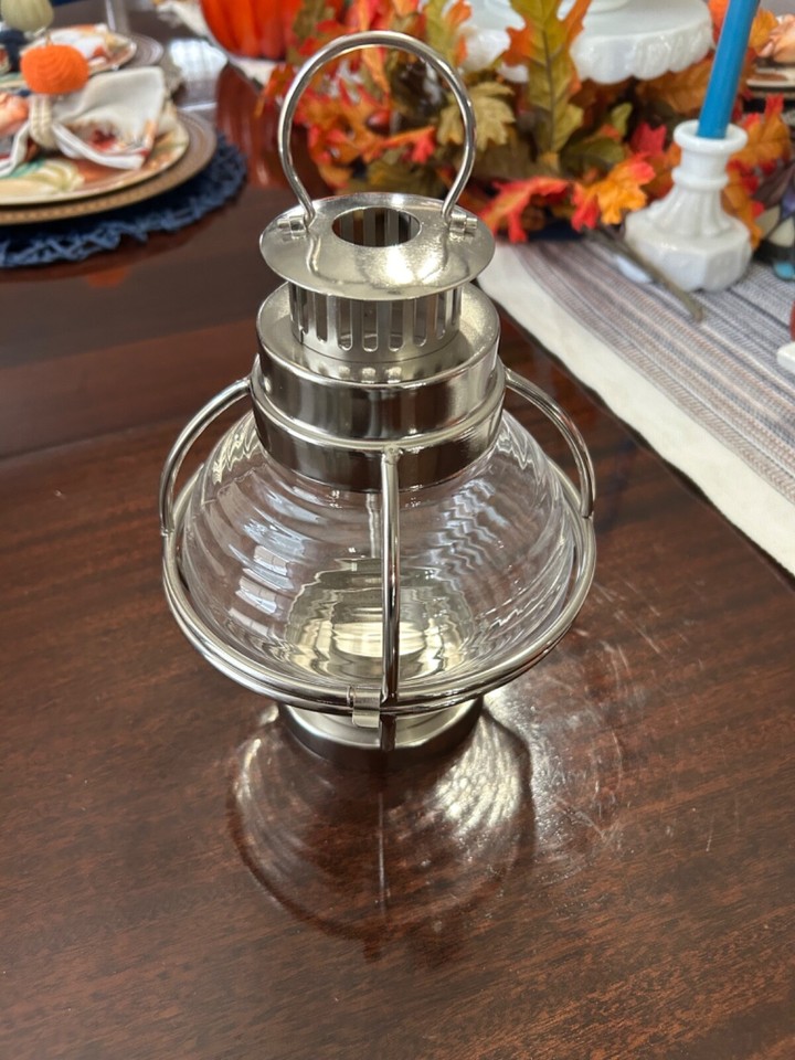 Vintage Clear Glass & Silver Cage Round Hanging Tea Light Holder | eBay